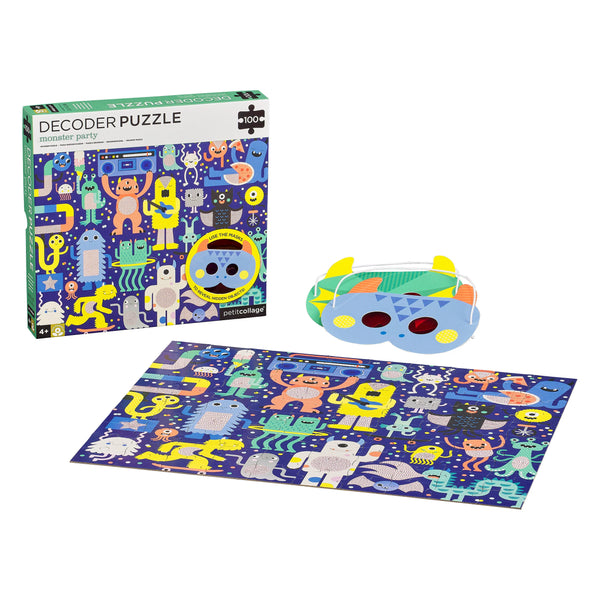 Monster Party 100-Piece Decoder Puzzle - Poppyseed Kids