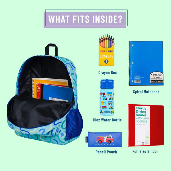 Confetti Blue 16 Inch Backpack - Poppyseed Kids