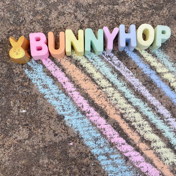 Bunny Hop Homemade Sidewalk Chalk - Poppyseed Kids